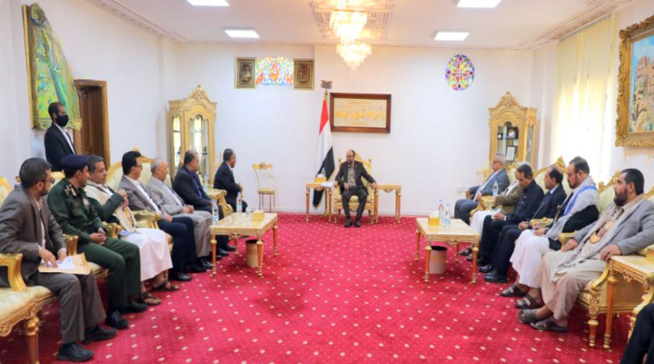 President Al-Mashat meets with heads of Parliament, Cabinet | Al-Thawra Net